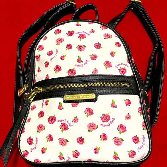 Juicy Couture | Bags | Juicy Couture White And Pink Floral Backpack ...